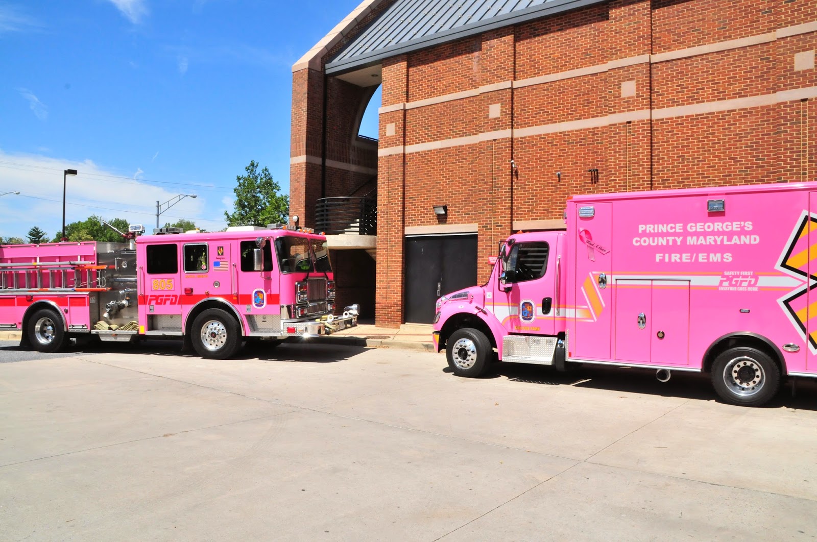 pink fire engine