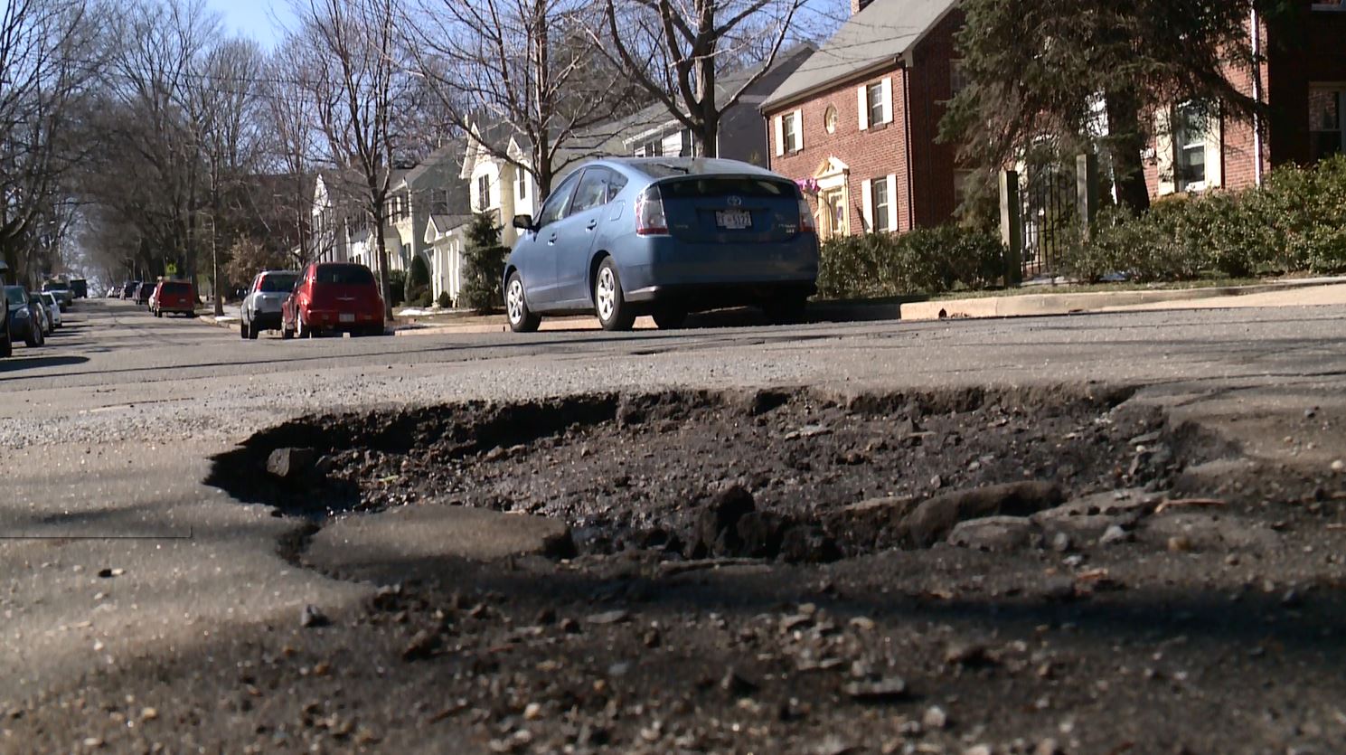 Pothole Alert of the Day: Quesada Street, NW | wusa9.com