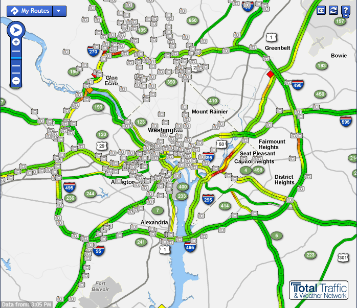 TRAFFIC: Inner and outer I-495 congested | wusa9.com
