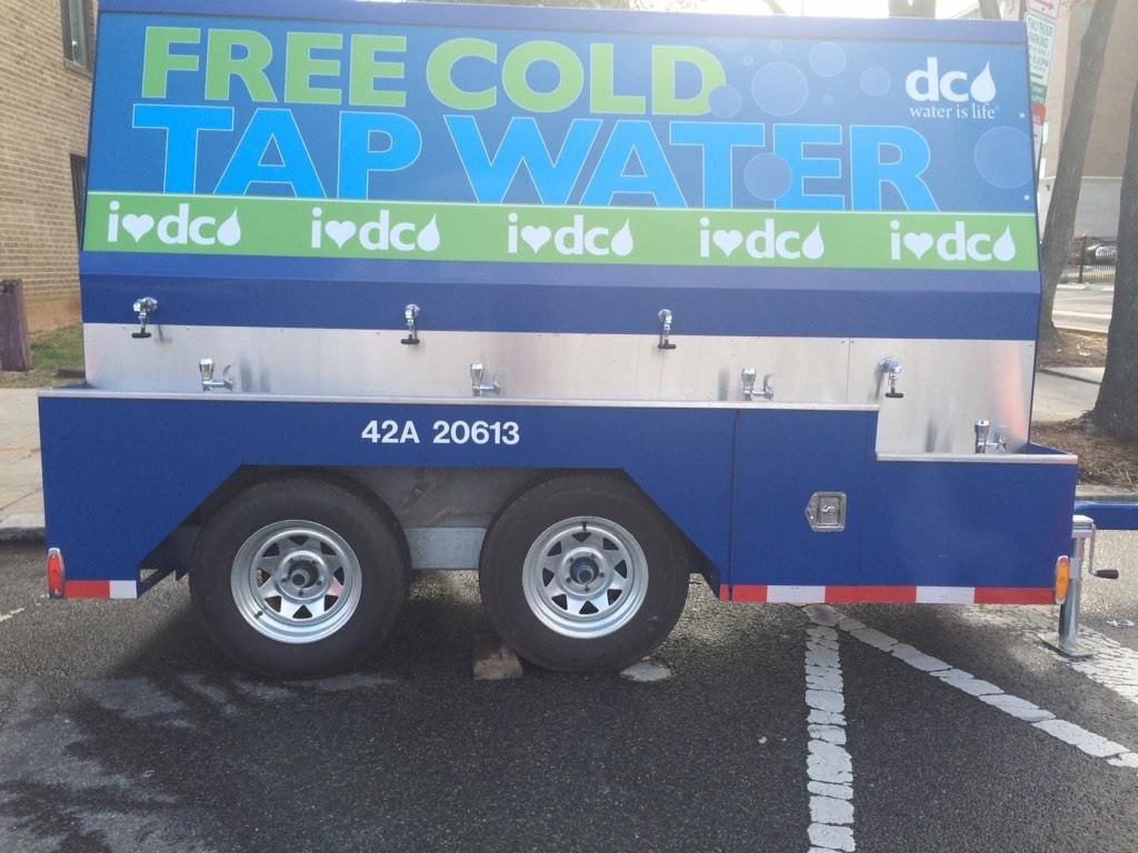 'Quench Buggy' set up during NW DC water advisory | wusa9.com