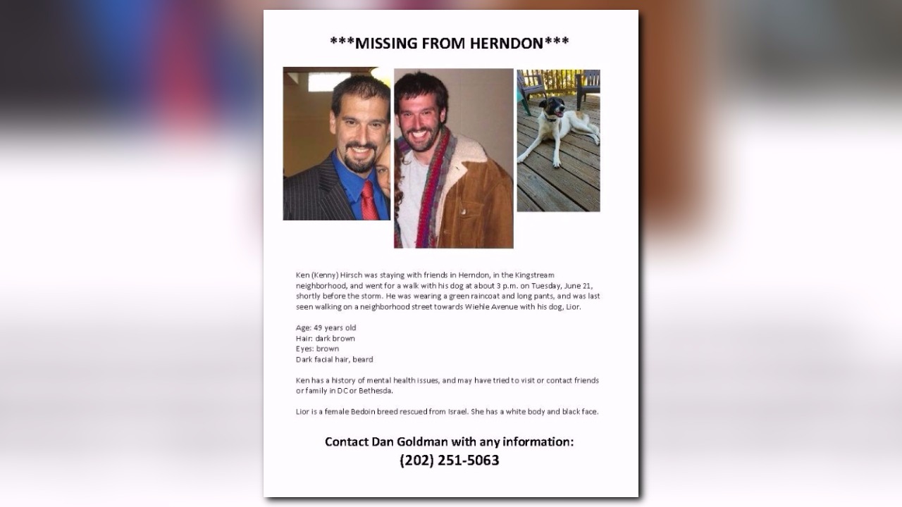 MISSING: Possibly armed Herndon man and his dog | wusa9.com