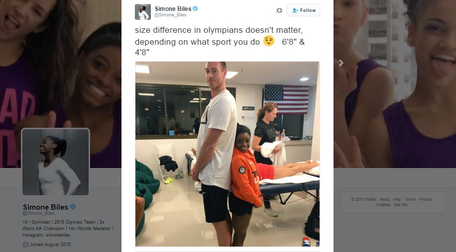 Simone Biles proves size doesn't matter when it comes to the Olympics ...