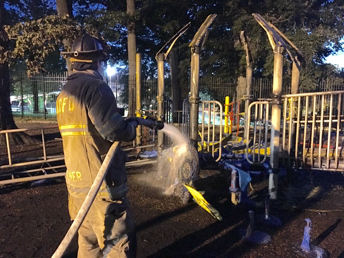 Playground catches fire in NW DC | wusa9.com