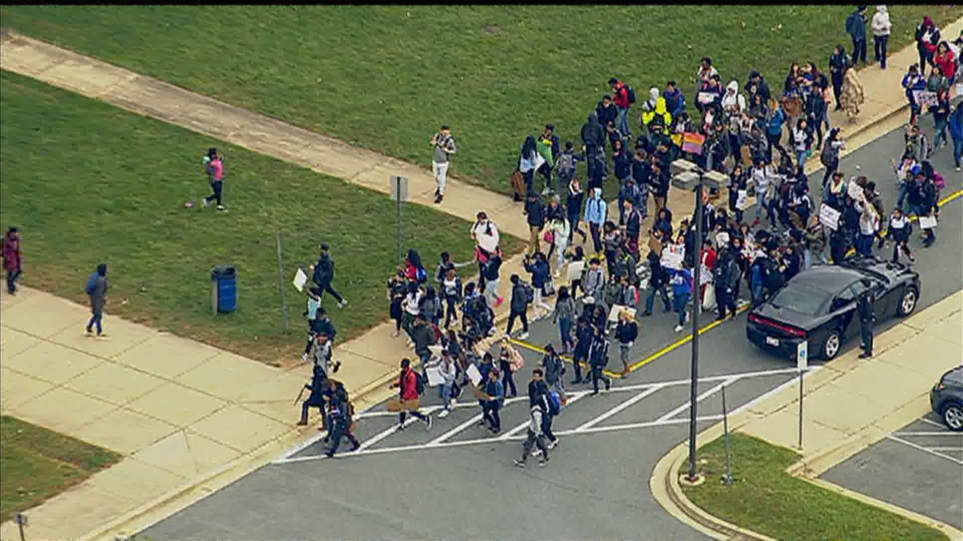 Students walkout of school to protest Trump for the 3rd day | 12news.com