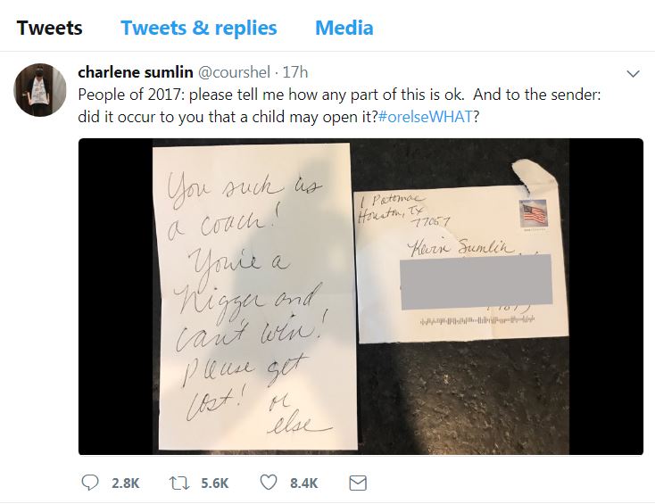 Racist letter draws reaction from DC area college Coach | wusa9.com